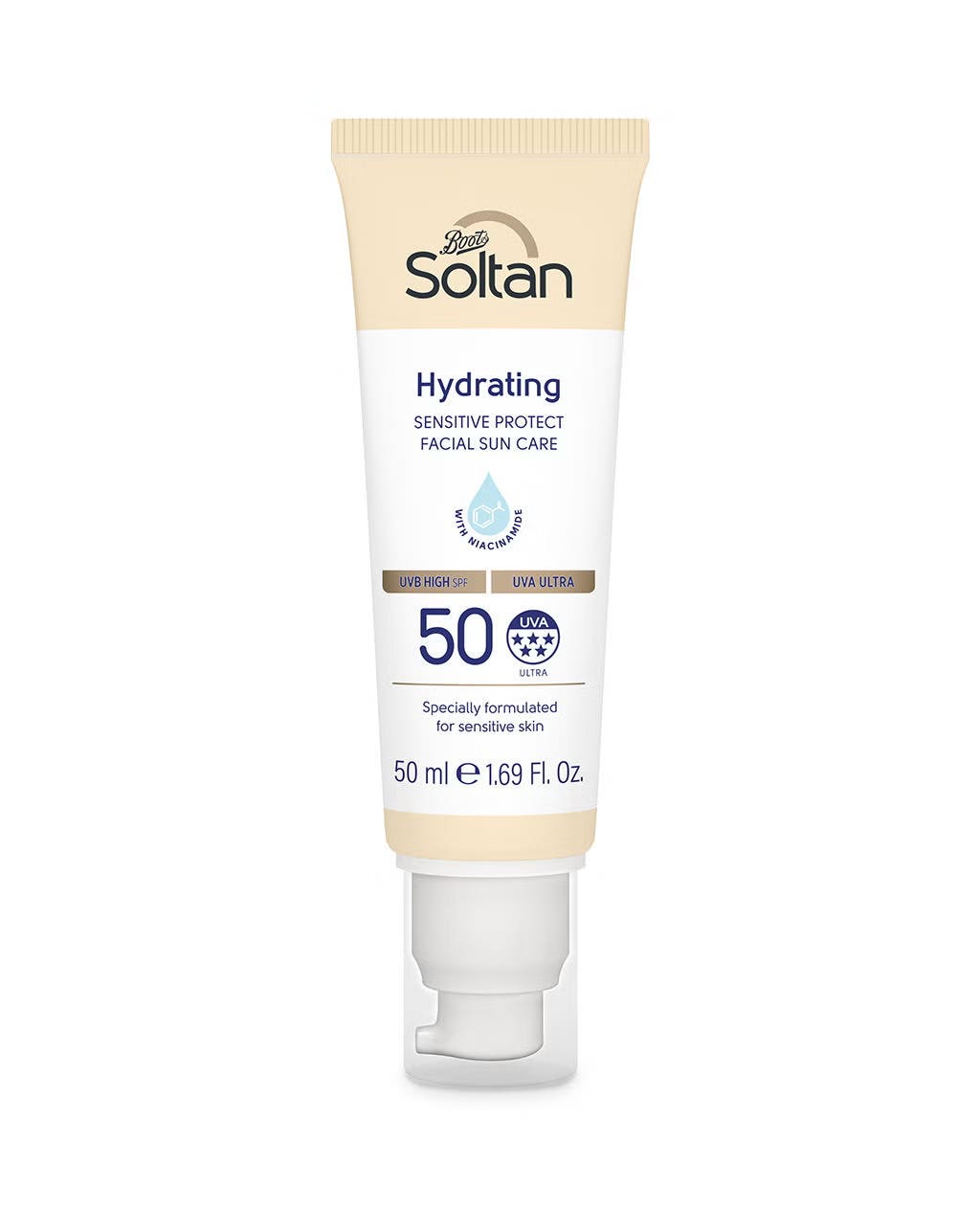 Soltan Hydrating Sensitive Protect Facial Suncare Cream Sunscreen With ...